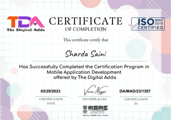 Free Online Mobile Application Development Certification