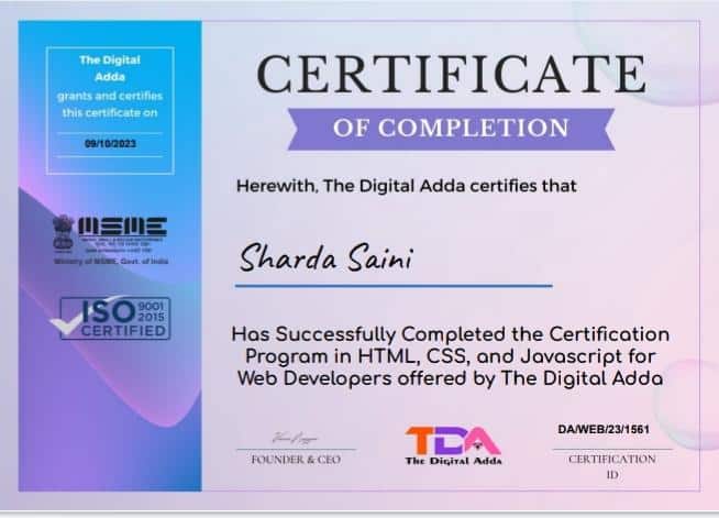 Quiz On Html Css And Javascript For Web Developers Certification