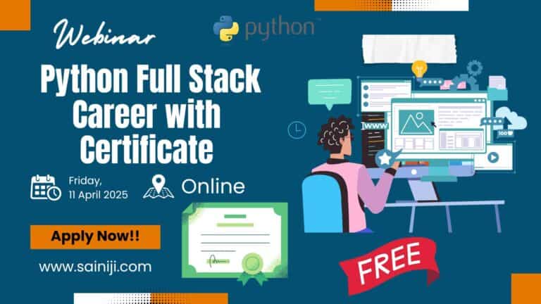 Online Webinar on Python Full Stack Career with Certificate