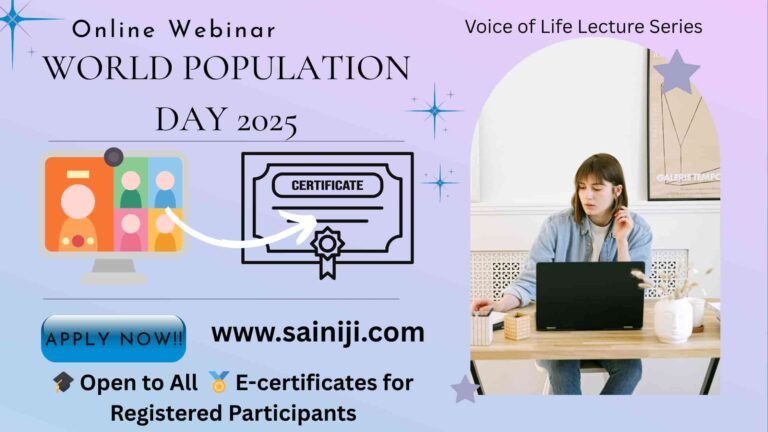 Online Webinar On World Population Day 2025 With Certificate