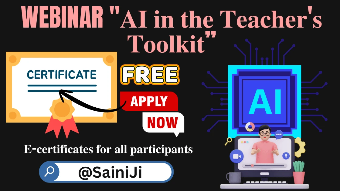 Online Webinar on AI in the Teachers Toolkit with Certificate